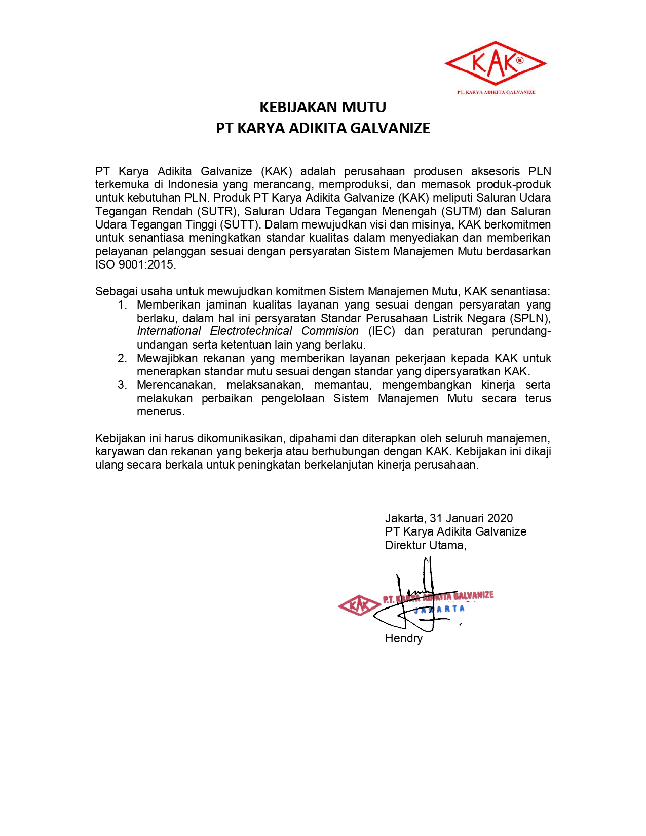 About - PT Karya Adikita Galvanize